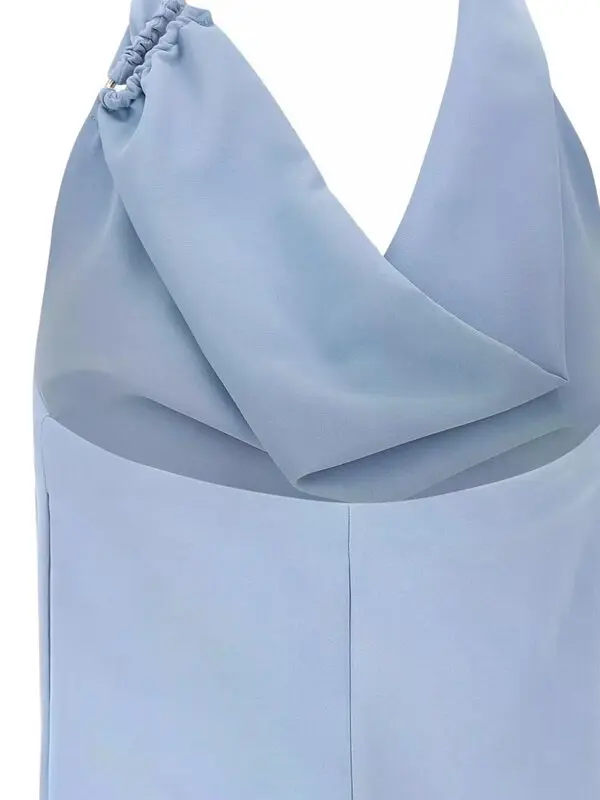 KAOS Draped Shawl Halterneck Blouse