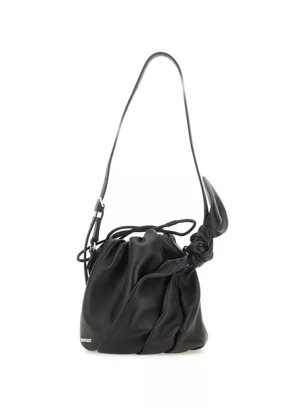 ROTATE BY BIRGER CHRISTENSEN Mini Bon Bon Knot-detail Leather Shoulder Bag