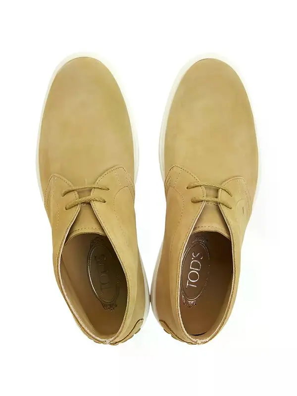 TOD'S Desert Suede Boots With Button Fastening
