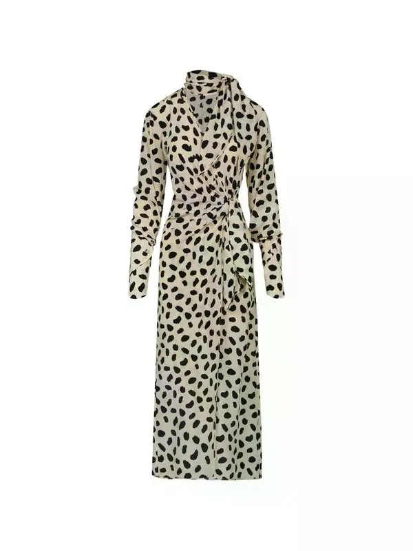 Johanna Ortiz Animal Print Midi Dress - Neutrals