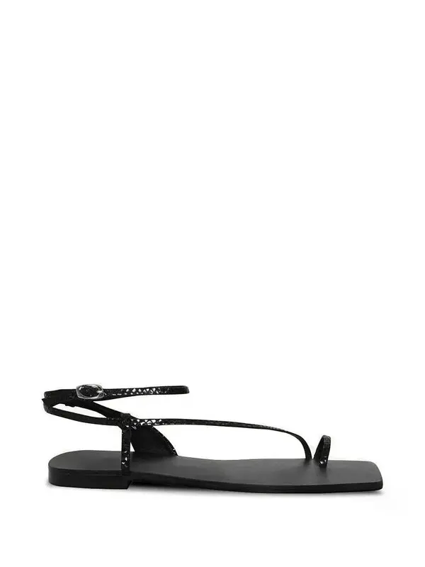 Johanna Ortiz Strappy Thong Flat Sandals - Black
