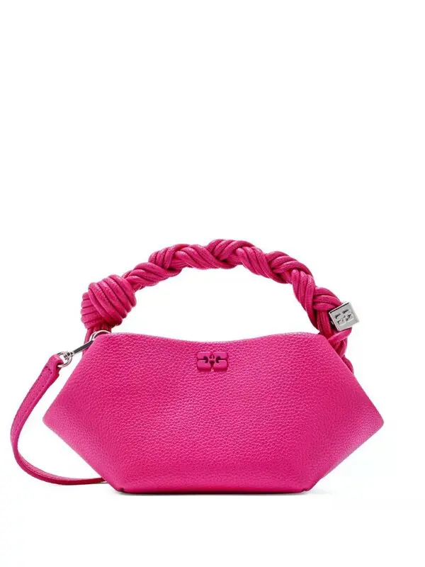 GANNI Mini Bou Tote Bag With Twisted Handle And Dice Charm - Pink