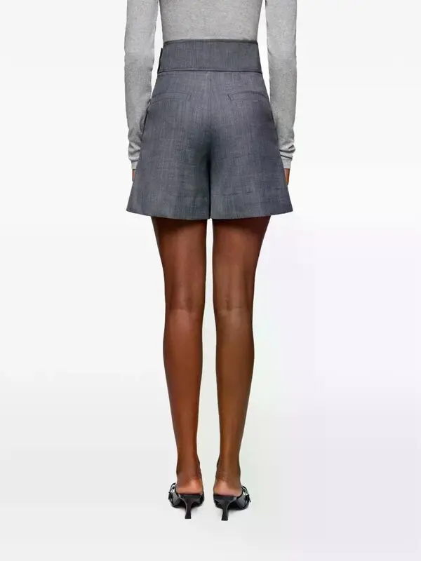 GANNI Melange-effect Shorts