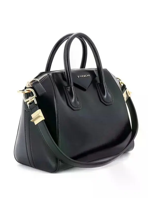 Givenchy Antigona Bag Glazed Leather Small Satchel - Black