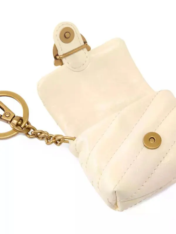 Pinko Love Bag Puff Airpods Case In Shiny Leather