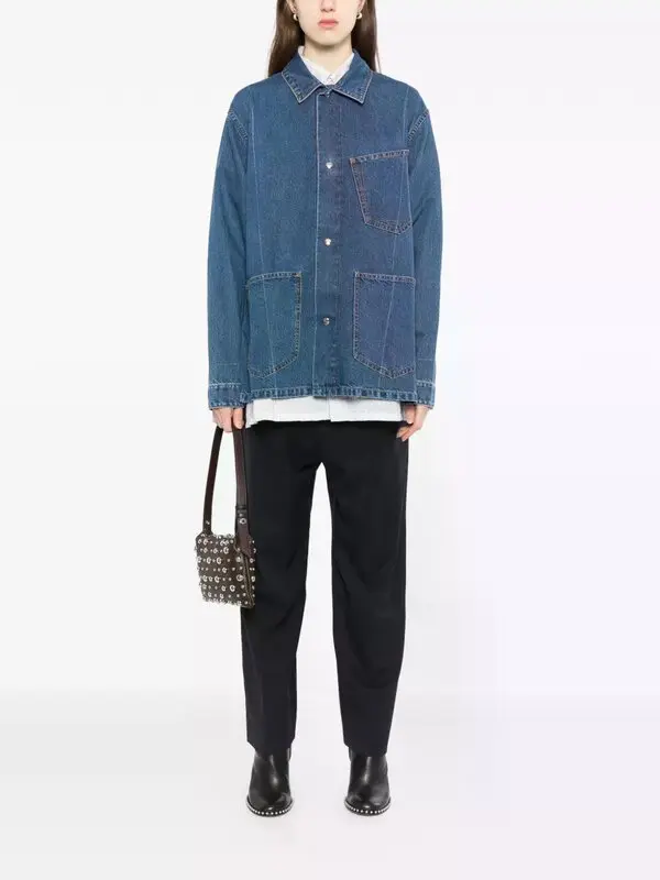 SETCHU Exposed Seam Pockets Denim Jacket