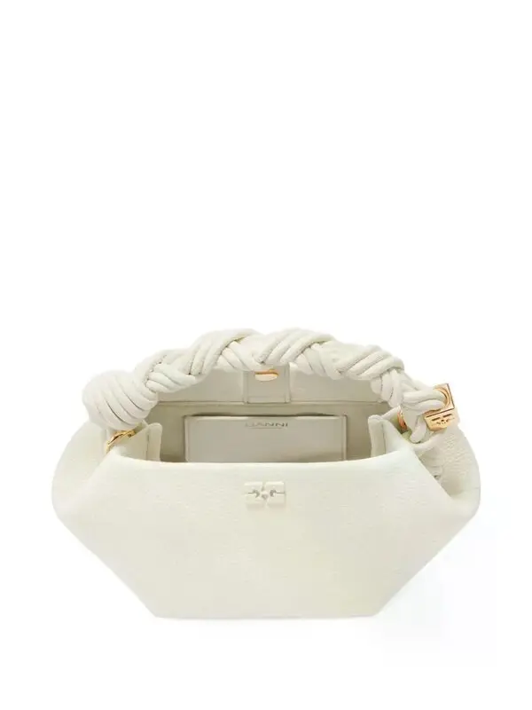 GANNI Mini Bou Bag In Grained Leather With Twisted Handle