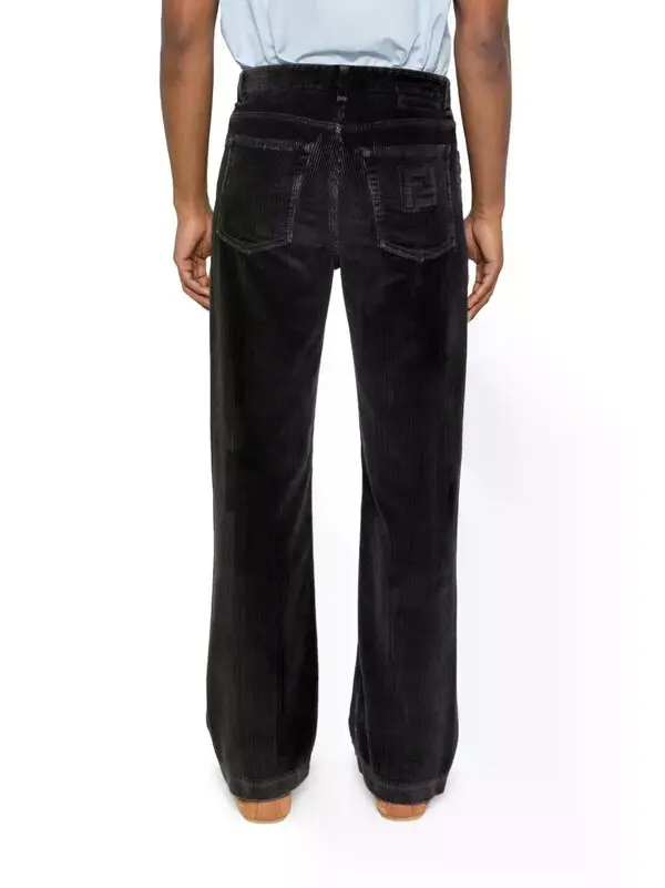 Fendi Corduroy Straight-leg Trousers - Grey