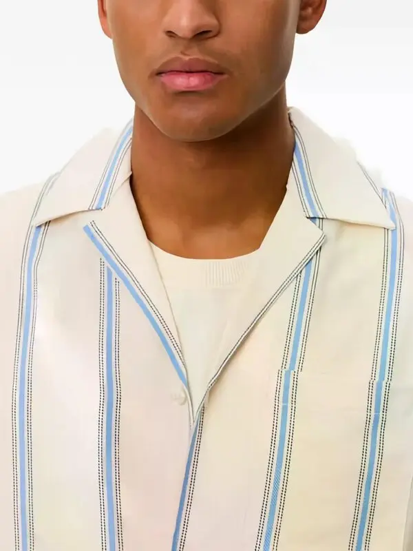 LES DEUX Lawson Striped Short-sleeved Shirt