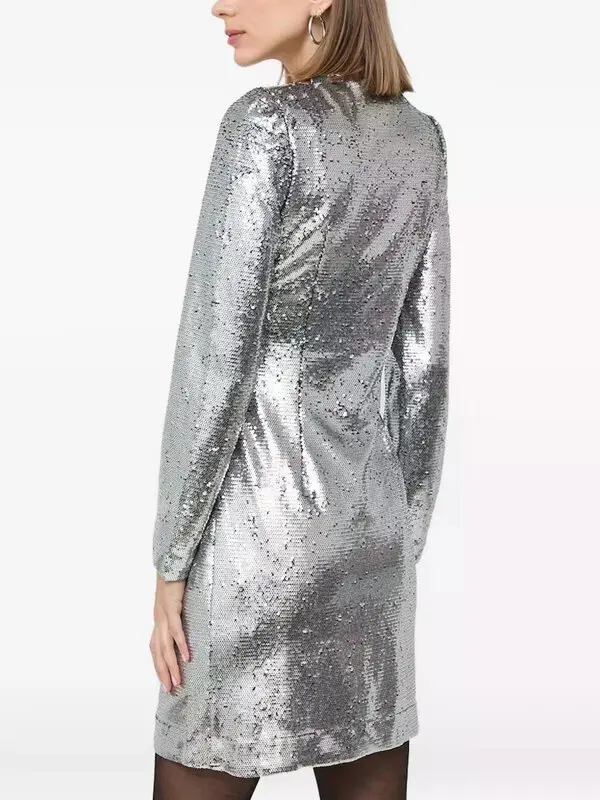 MORGAN Sequin V-neck Mini Wrap Dress