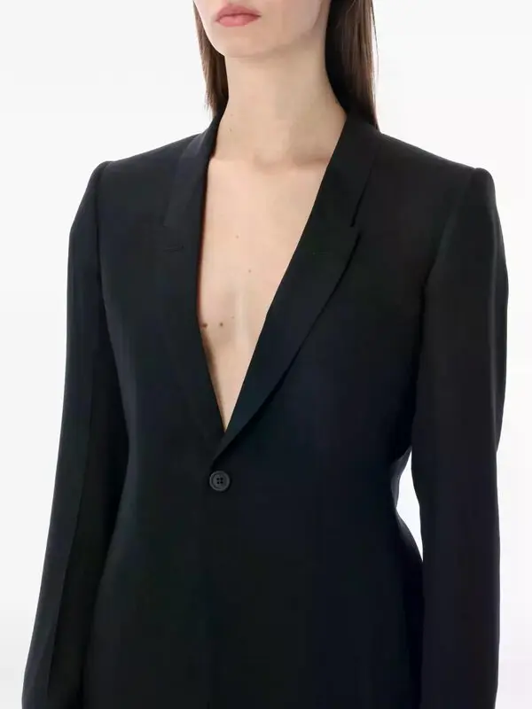 Rick Owens Button-fastening V-neck Blazer