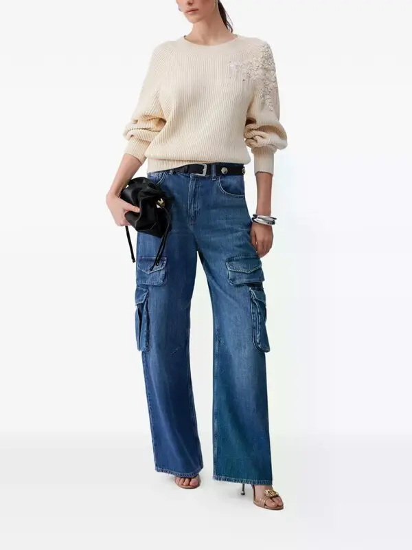 Liu Jo Raffia Embroidered Sweater