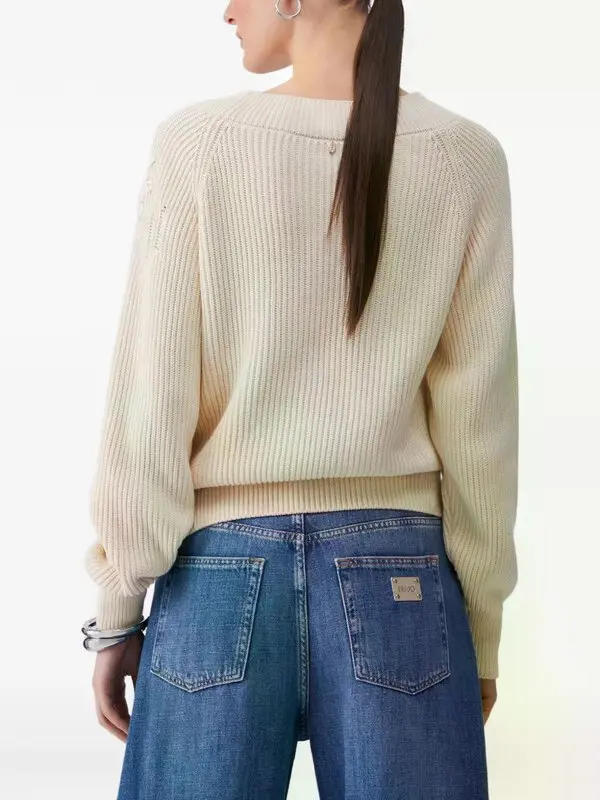 Liu Jo Raffia Embroidered Sweater
