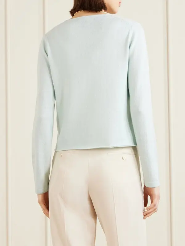 ALLUDE Ribbed Cotton And Cashmere-blend Cardigan