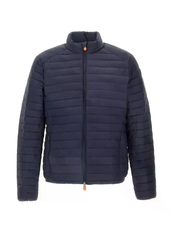SAVE THE DUCK Quilted Zip Jacket With Logo Patch
