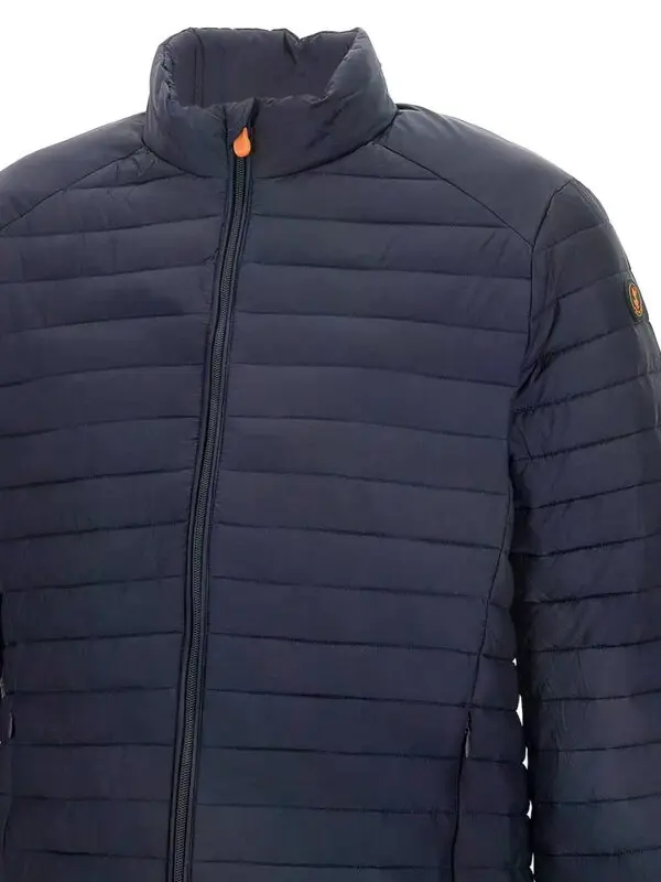 SAVE THE DUCK Quilted Zip Jacket With Logo Patch