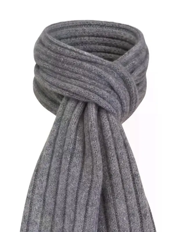 Fedeli Ribbed Scarf - Grey