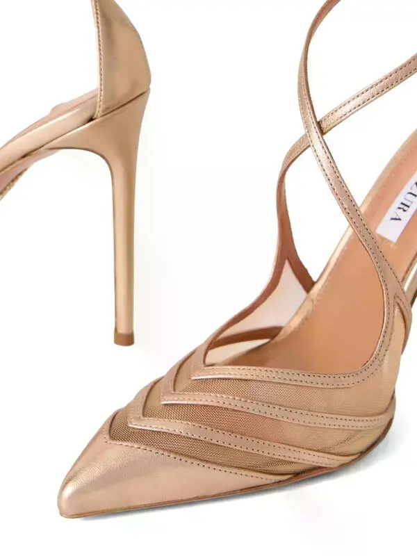 AQUAZZURA T-strap Leather Pumps