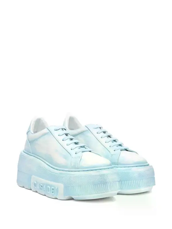 Casadei Brushed-effect Platform Sneakers
