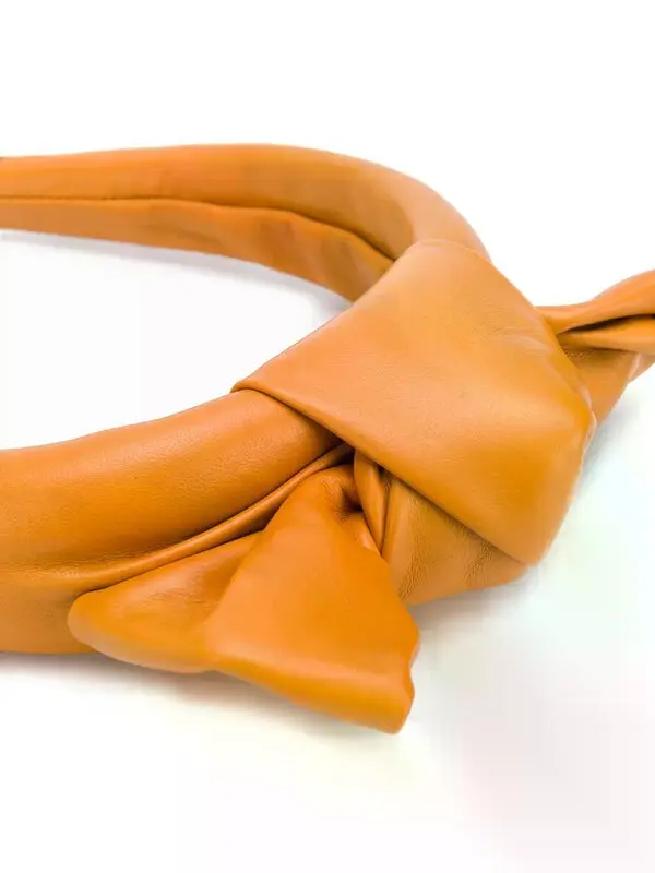 Red Valentino Leather Headband With Bow Detail