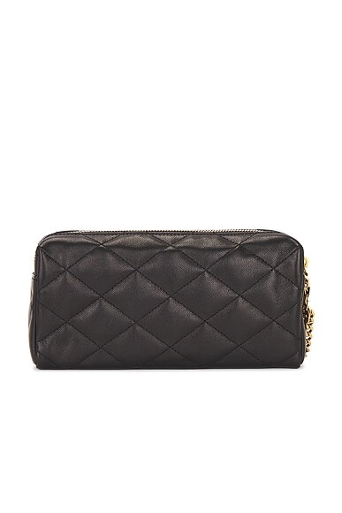 Saint Laurent Quilted Leather Chain Pouch - Noir