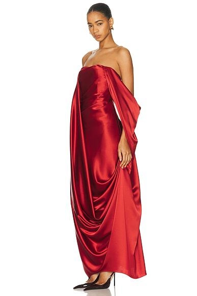 Alejandra Alonso Rojas Draped Overlay Gown