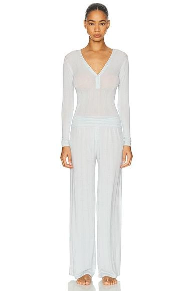NEGATIVE UNDERWEAR Whipped Henley - Mist