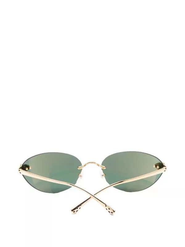 Cartier Tone Embellished Cat Eye Sunglasses