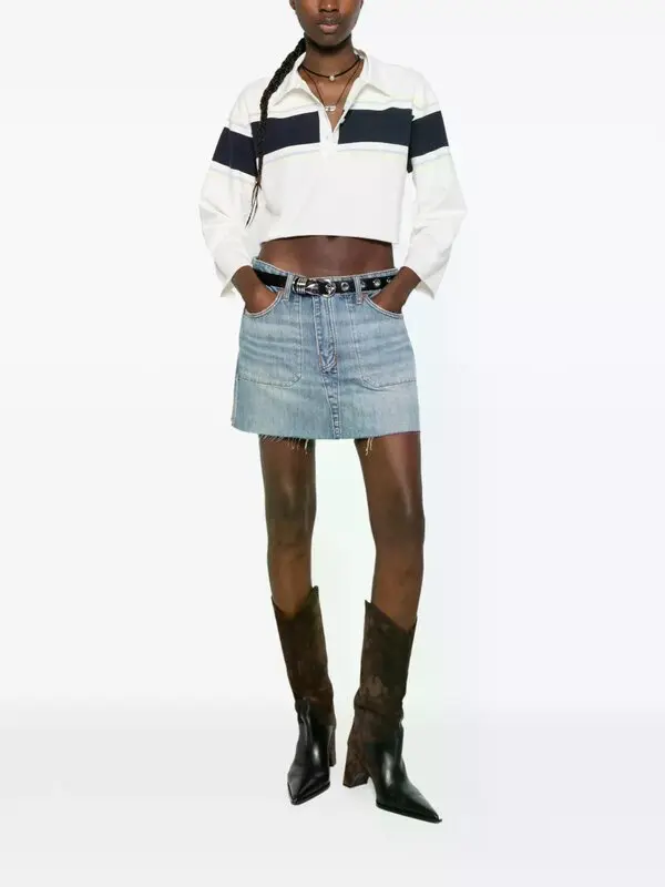 RE/DONE Striped Polo Top - Neutrals