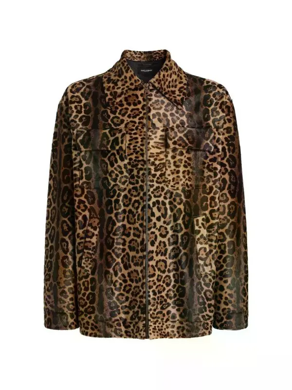Dolce & Gabbana Leopard-print Pony Shirt Jacket