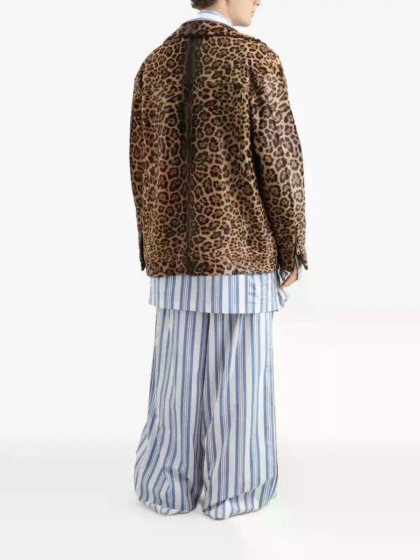 Dolce & Gabbana Leopard-print Pony Shirt Jacket