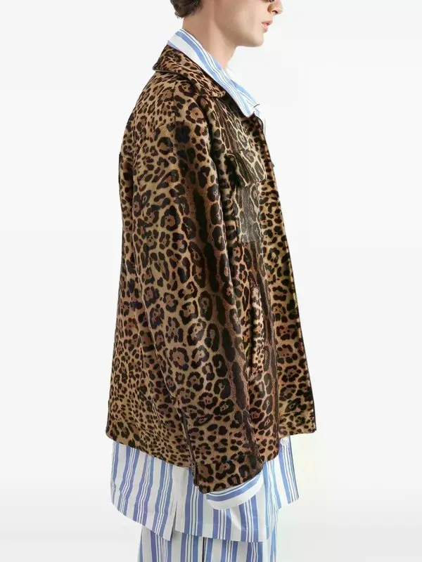 Dolce & Gabbana Leopard-print Pony Shirt Jacket