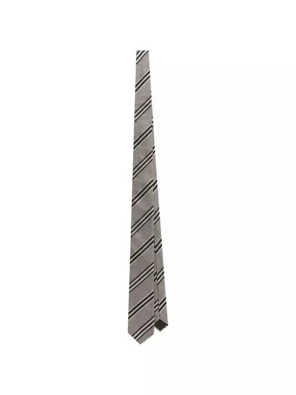 Dolce & Gabbana Silk Jacquard Martini Tie - Grey