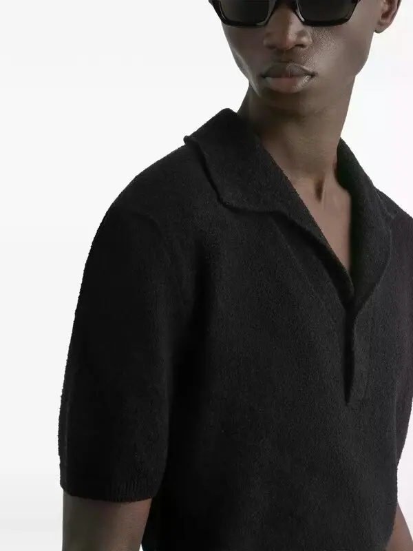 Dolce & Gabbana Cotton Blend Polo Shirt - Black