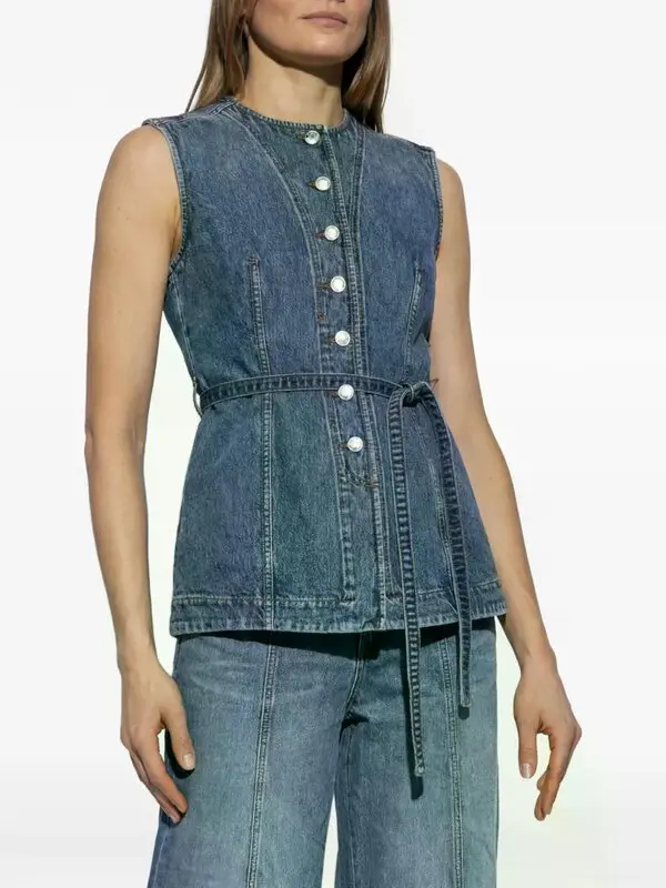 Sportmax Belted Denim Top