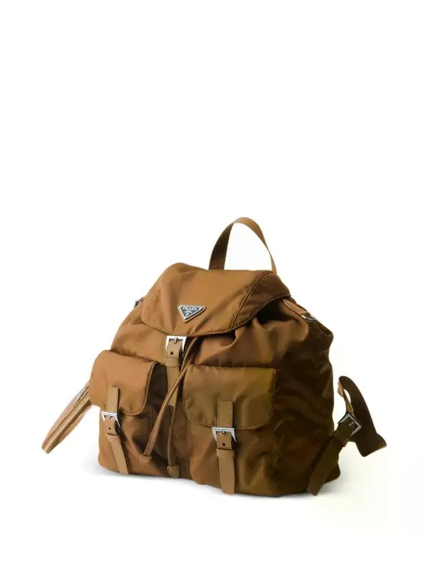 Prada Medium Re-nylon Backpack With Pouch - Brown
