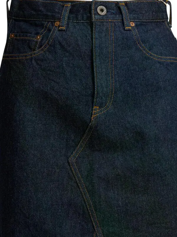 Kapital Denim Pencil Midi Skirt