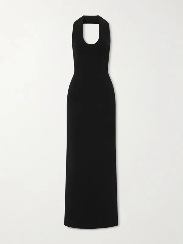 Khaite Mahi Knitted Halterneck Maxi Dress - Black