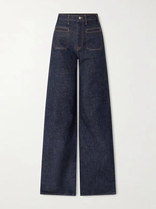 Khaite Delmonico High-rise Wide-leg Jeans - Blue