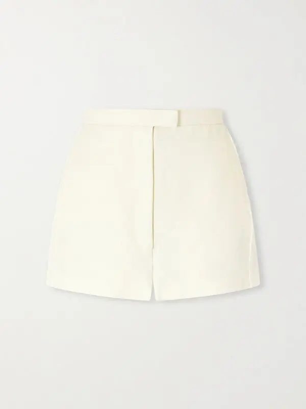 Khaite Blane Linen Shorts - Neutrals