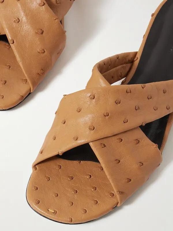 Khaite Liria Ostrich Sandals