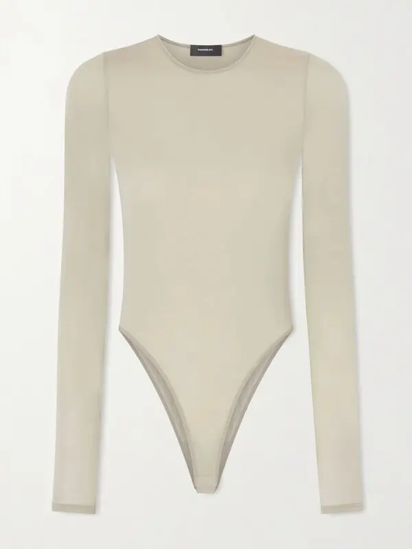 Wardrobe.NYC Stretch-jersey Crewneck Bodysuit
