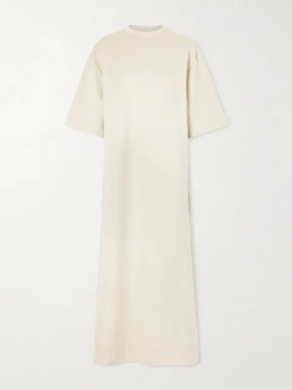 Wardrobe.NYC Stretch-cotton Jersey Midi T-shirt Dress - Neutrals