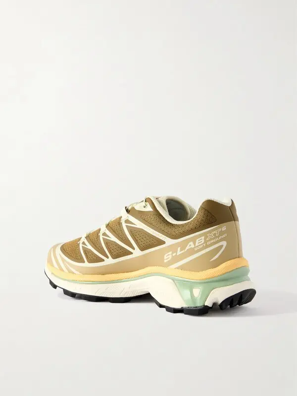 SALOMON Xt-6 Rubber-trimmed Mesh Sneakers - Brown