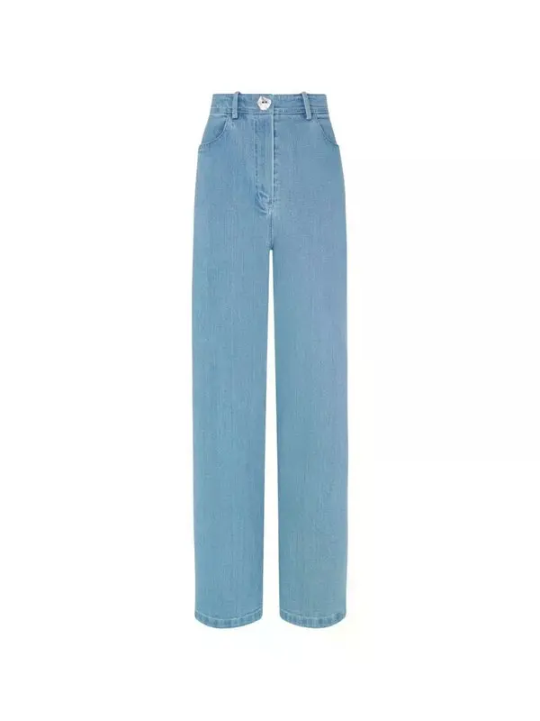 VIOLANTE NESSI Hexagonal Pocket Straight-leg Jeans - Blue