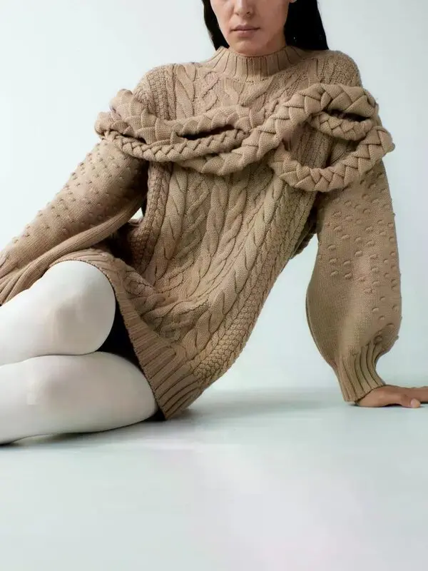 VIOLANTE NESSI Tornatore Cable-knit Sweater