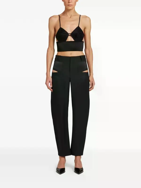 VIOLANTE NESSI Cut-out Trousers - Black