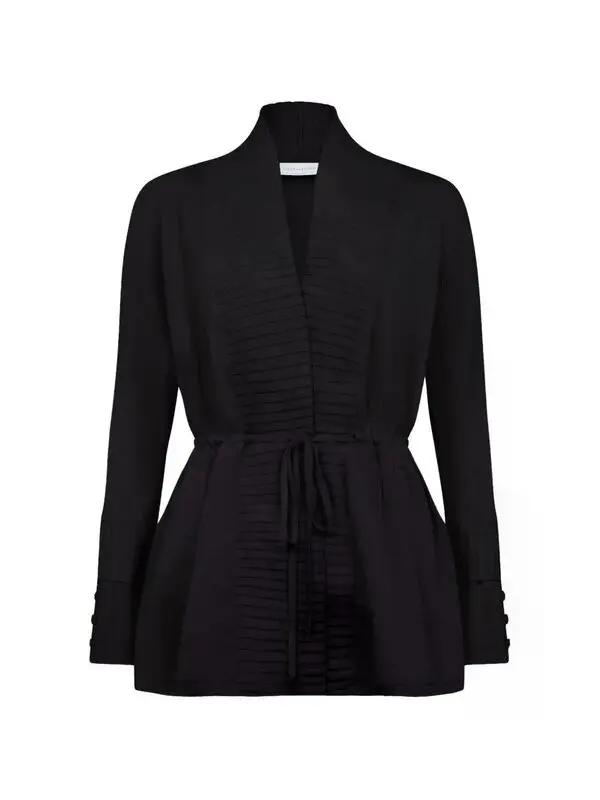 VIOLANTE NESSI Augusta Belted Knit Cardigan - Grey