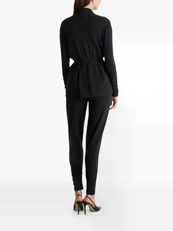 VIOLANTE NESSI Augusta Belted Knit Cardigan - Grey