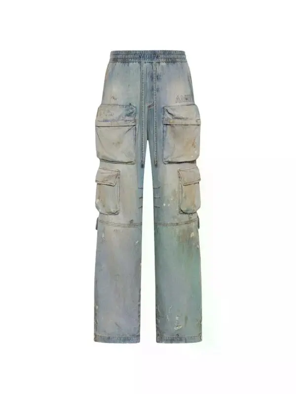 Amiri Cargo Drawstring Jeans - Blue